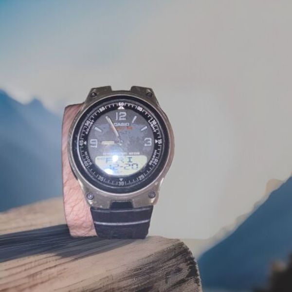 Casio world time 40mm Men Analogue/Digital Quartz Watch with Resin ...