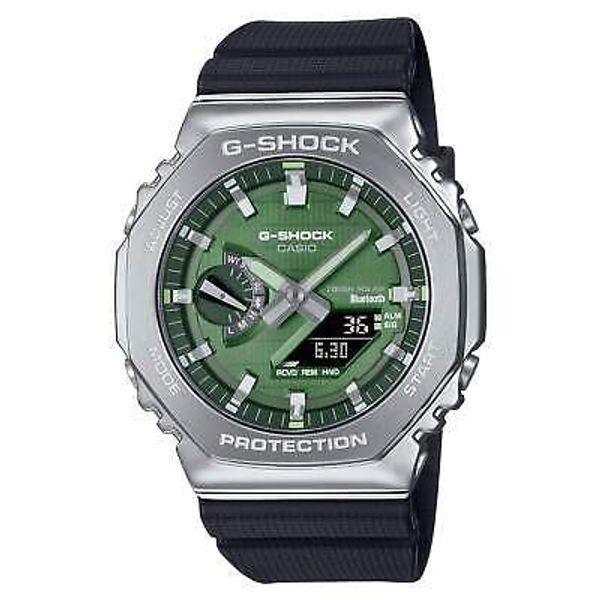 CASIO G-SHOCK GBM2100A-1A3 GREEN "CASIOAK" SOLAR BLUETOOTH G-STEEL ...