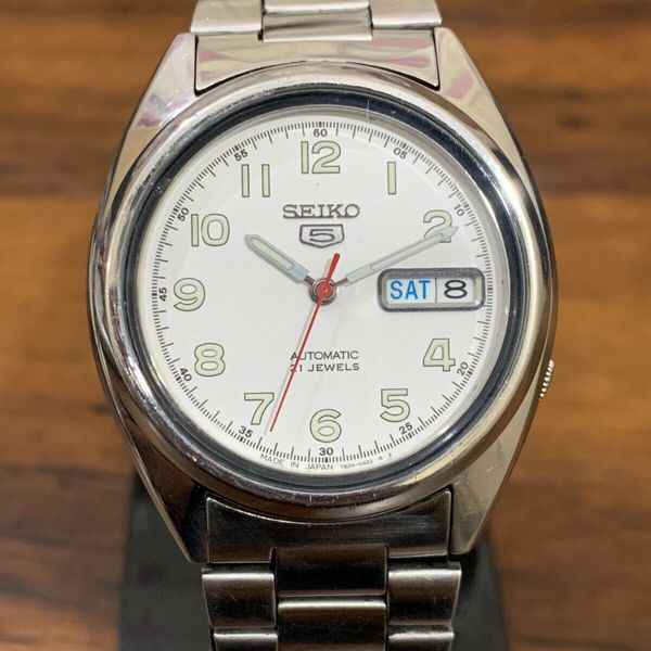 Vintage 1990s, White Dial, Seiko 5 Auto Arabic Num, 7S26-0480 Men All Authentic | WatchCharts ...