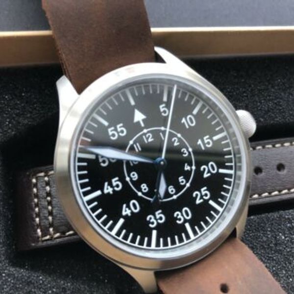 ESCAPEMENT TIME FLIEGER, SEIKO NH35 AUTO PILOTS WATCH, SAPPHIRE, LACO ...
