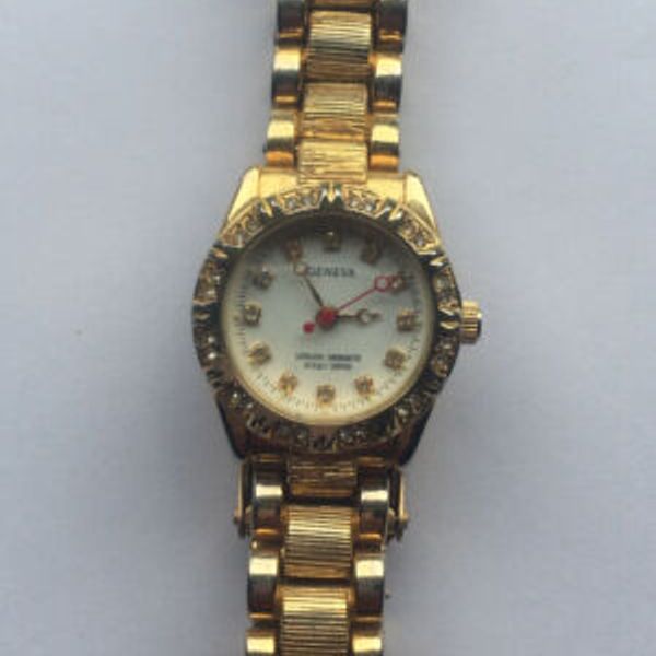 GENEVA WATCH SUPERLATIVE CHRONOMETER OFFICIALLY CERTIFIED GOLD TONE ...