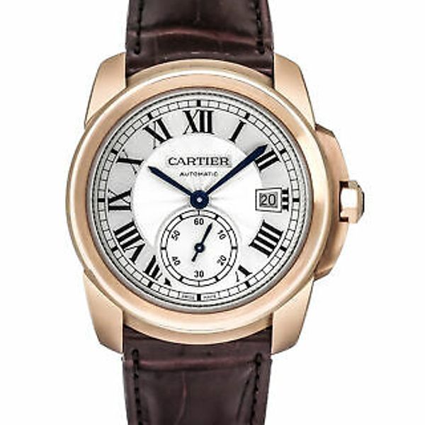 Cartier Calibre De Cartier 18K Rose Gold Automatic Mens Watch WGCA0003 | WatchCharts Marketplace