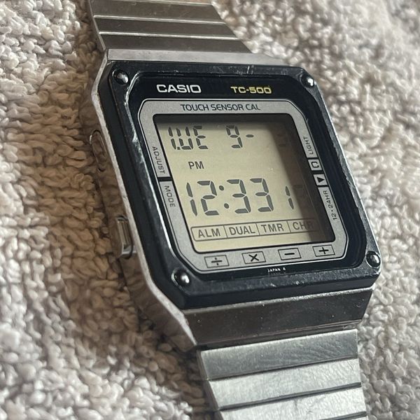 Casio TC-500 Touch Screen Calculator Watch Vintage Japan | WatchCharts ...