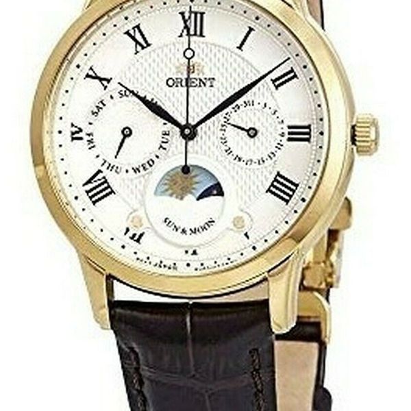 NEW Orient Unisex Sun and Moon White Dial Quartz Movement Watch RA ...