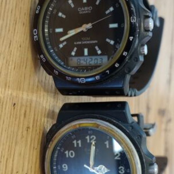 Casio ARW-310 Ana-Digi Rare Vintage Digital Diver Watch X2 ...