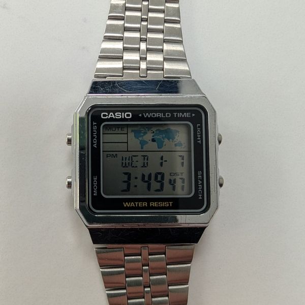 Casio A500WEA-1EF Digital Watch World Time Inc Original Box ...