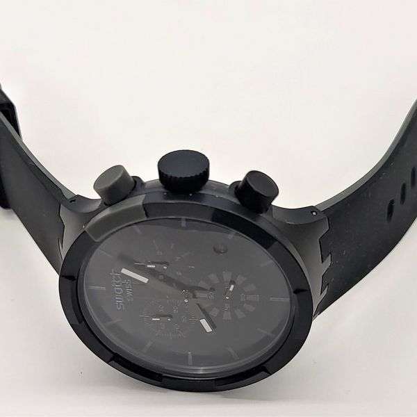 Swatch Big Bold chrono 2020 - SB02B400 - CHECKPOINT Black - Usato ...