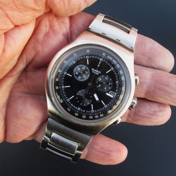 2005 SWATCH YOS400G "The Moonscope" OVERSIZE Chronograph All in ...