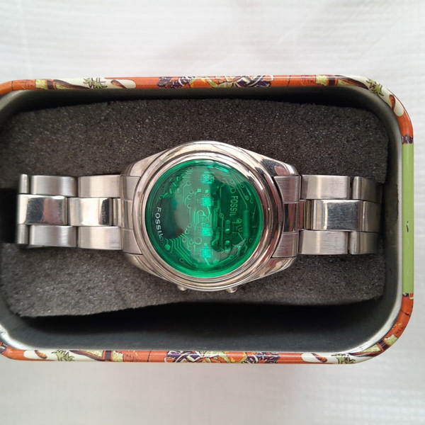 FOSSIL ROAD TRIP Wristwatch 1998 LED Green Face | WatchCharts Marketplace