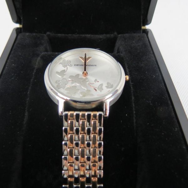 Emporio Armani AR 11113 Ladies Watch Stainless Steel Bracelet Leaf ...