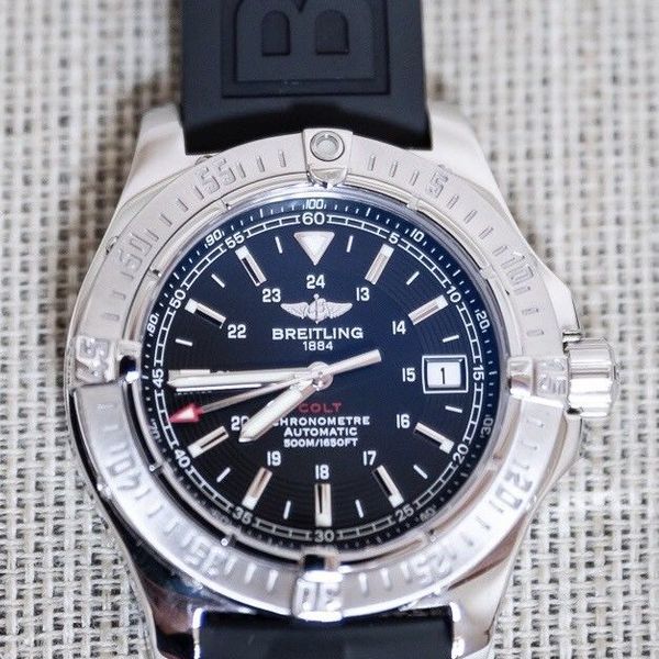 Serviced LNIB Breitling Colt 41mm 500M on Rubber Strap (A1738011 ...