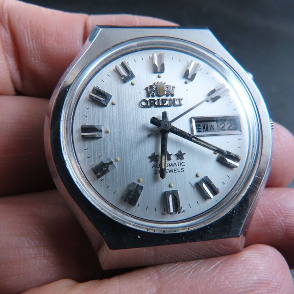 Japan Orient Three Star Crystal Daydate Automatic Men Watch ...