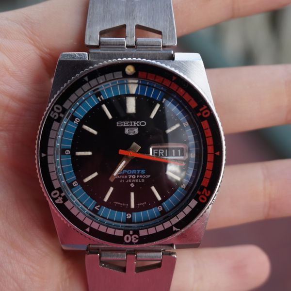 FS early SEIKO 6119 6050 Regatta Timer January 1969 blister caseback ...