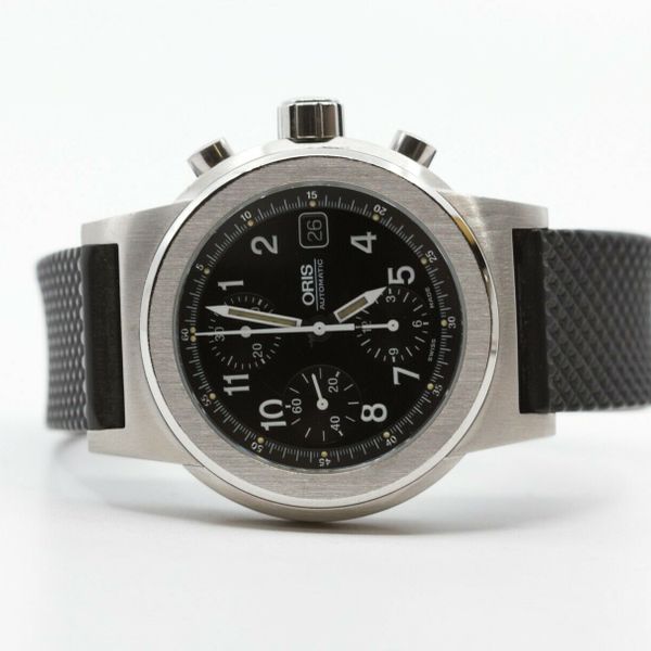 ORIS BIG CROWN BC3 CHRONOGRAPH Automatic Men's Watch 674 7511 Black ...