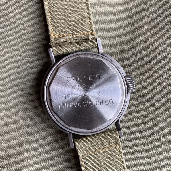 1945 Bulova ORD DEPT 10AK US Military Issued WWII Stainless Steel Watch ...