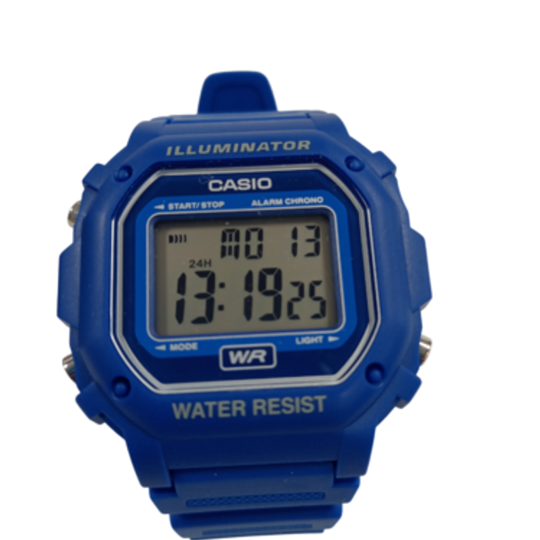 Casio Collection Blue Digital Chronograph Watch Retro F-108WH & Box ...