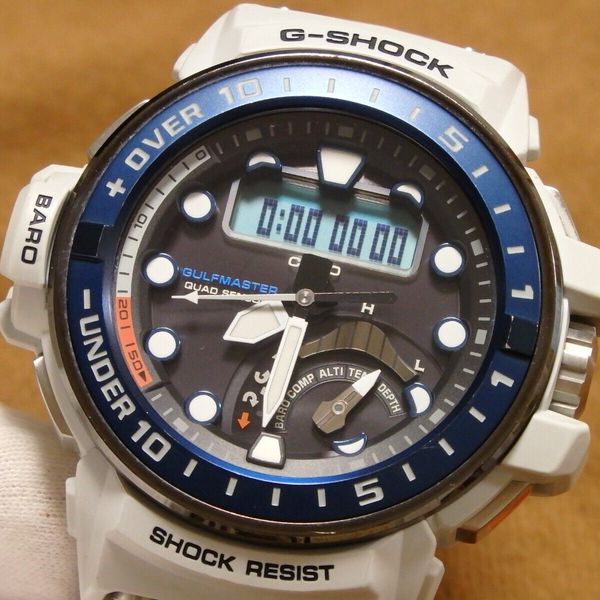 CASIO G-SHOCK GULFMASTER GWN-Q1000-7AJF Whit Tough Solar JAPAN with ...