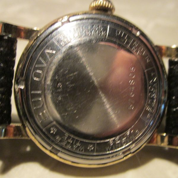 Beautiful 1953 (L3) Bulova Self Winding Gold Plated On NOS Leather ...