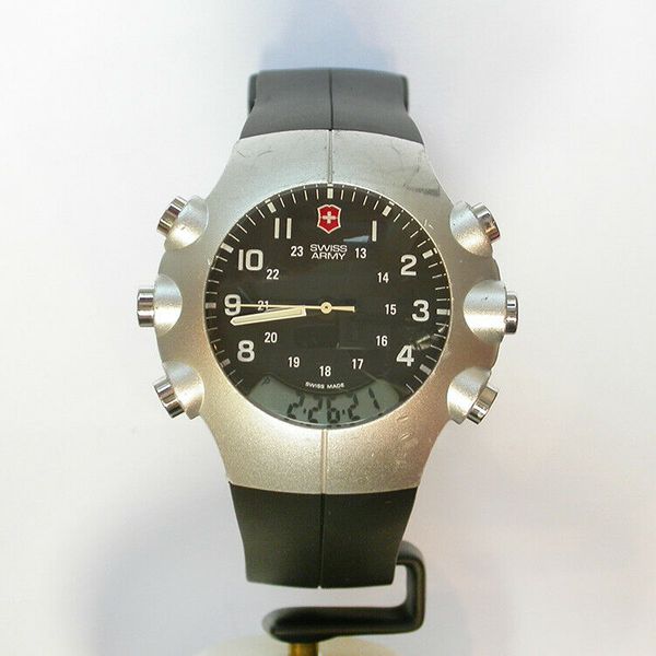 $295 MENS 47mm BLACK VICTORINOX SWISS ARMY STARTECH 3000 ANI-DIGI WATCH ...