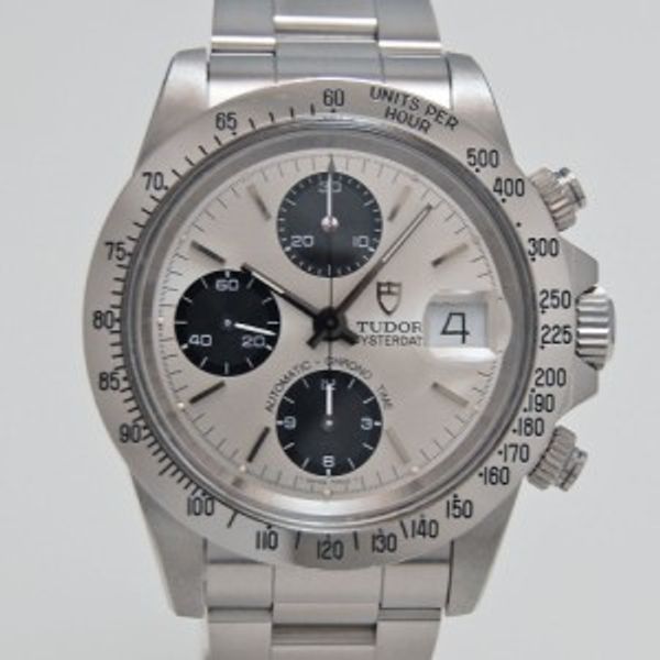FS: Tudor 79180 Big Block Oysterdate Chronograph - Silver / Black Dial ...