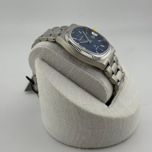 Bulova Super Seville Blue Dial Fluted Bezel Watch 96B440 Brand New In ...