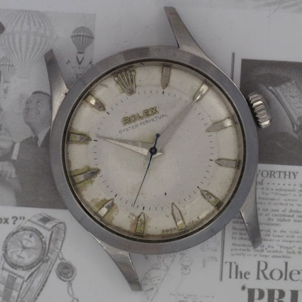 FS: 1954 Rolex Big Bubbleback 6332, Bullseye Dial, A296 Movement Dagger ...