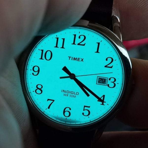 Timex Men's Easy Reader - New battery and quality leather NATO strap ...