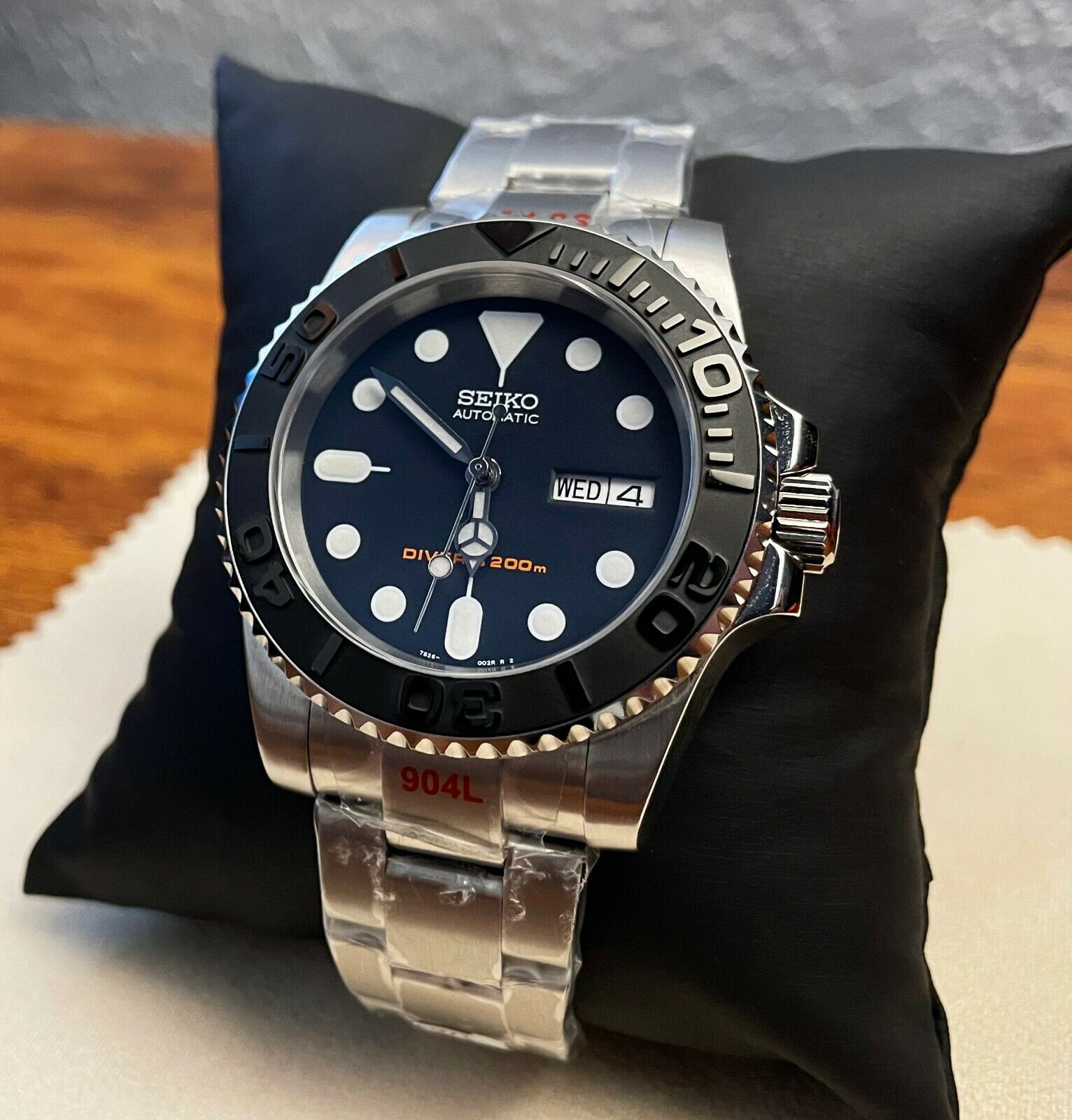 Yacht Master Submariner Diver Black OEM SKX009 Dial Seiko Mod NH36 SKX ...