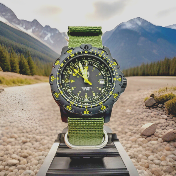 Luminox XL.8826.MI Recon Point Man Yellow Marker Compass Dial Green ...