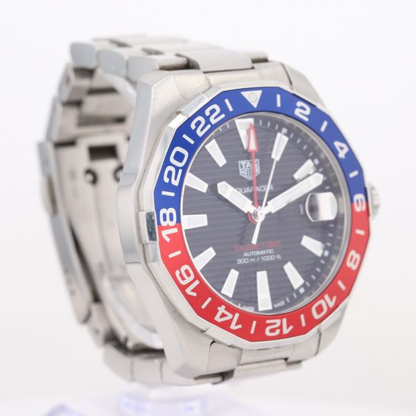 Tag Heuer Aquaracer Black Dial Automatic Pepsi Bezel Stainless Steel ...