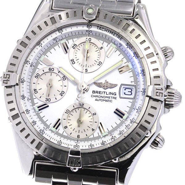 ★With box and warranty card [BREITLING] Breitling Chronomat Date A13352 ...
