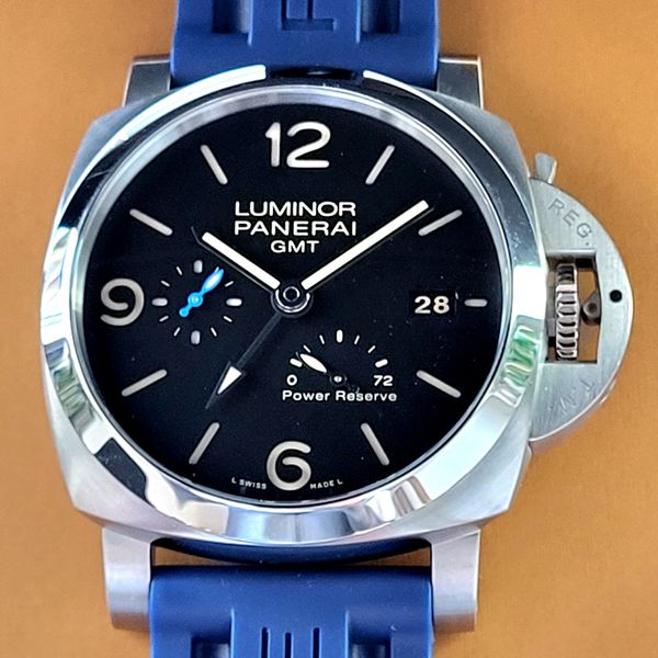 Panerai Luminor 1950 GMT 3 Days Power Reserve 44mm Steel PAM01321 Box ...