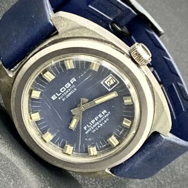 Vintage Eloga by Fortis Flipper Dive Watch Automatic ETA 2782 Swiss 4 ...