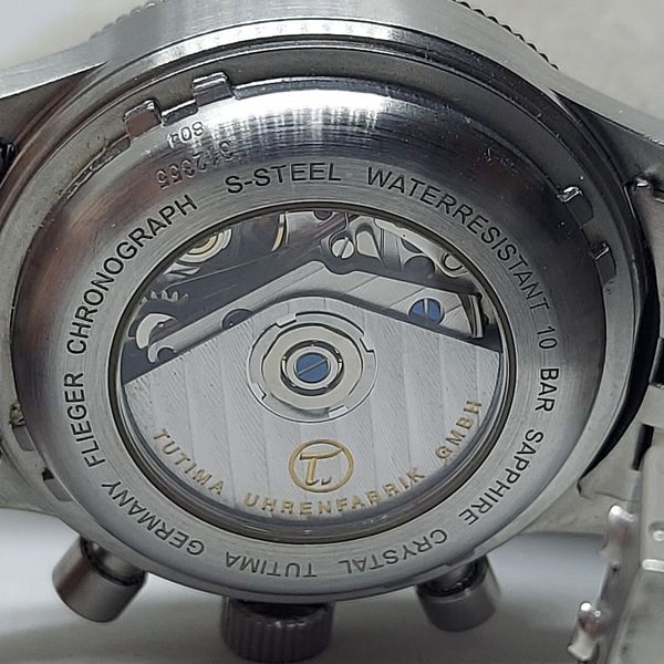 Tutima F2 PR 780 Germany Flieger Chronograph SS Automatic Watch 42mm ...