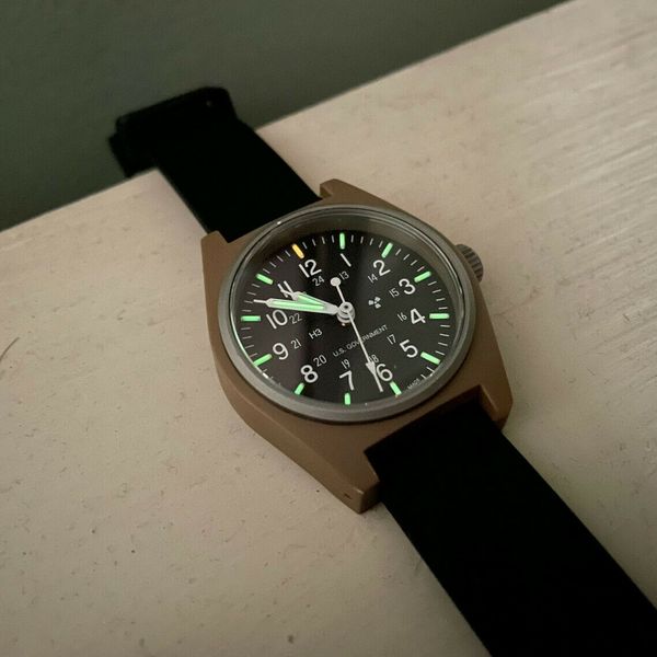 Marathon Military General Purpose Quartz w/ Tritium (GPQ): 34mm, Tan ...