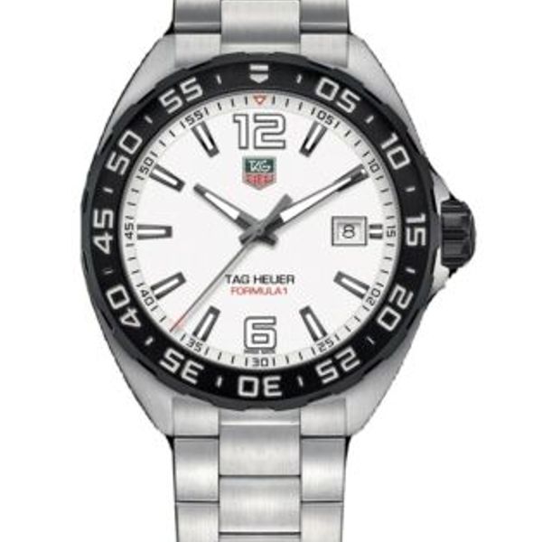 Mens Watch Tag Heuer Formula 1 White Face 41mm Quartz Brand New WAZ1111 ...