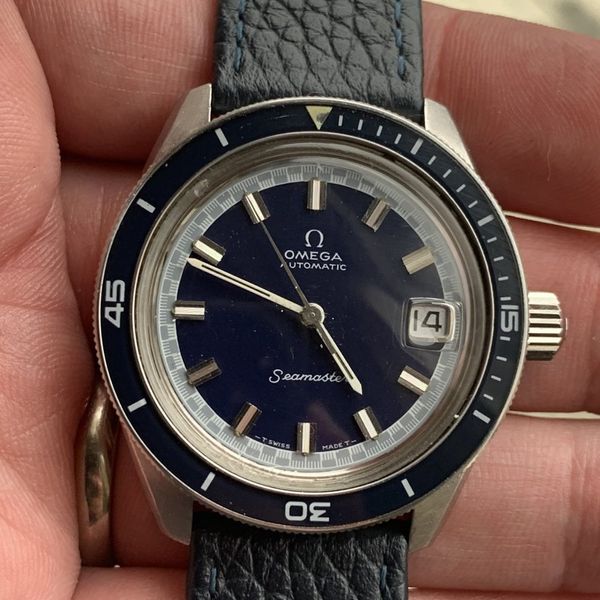 SOLD Vintage Omega Seamaster 60 Big Crown 166.062 Dive Watch Blue Dial ...
