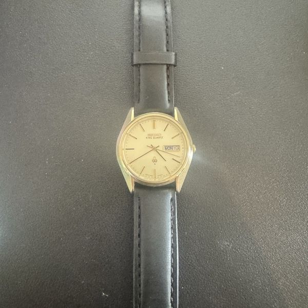 Seiko KING QUARTZ 4823-80005 Mens Gold Plated Day/Date Watch ...