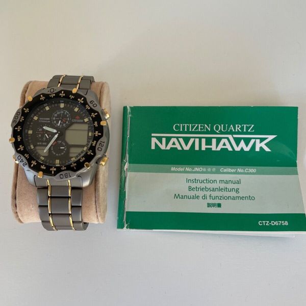 Citizen C300 Navihawk Promaster Chronograph Quartz Wristwatch ...