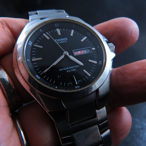 MTP-1228 Casio 10 Year Battery Daydate Quartz Men Watch | WatchCharts ...