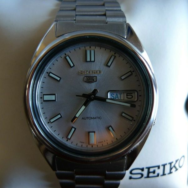 Seiko 5 SNXS73 Automatic 21 Jewel Silver Dial Stainless Steel Men Watch ...