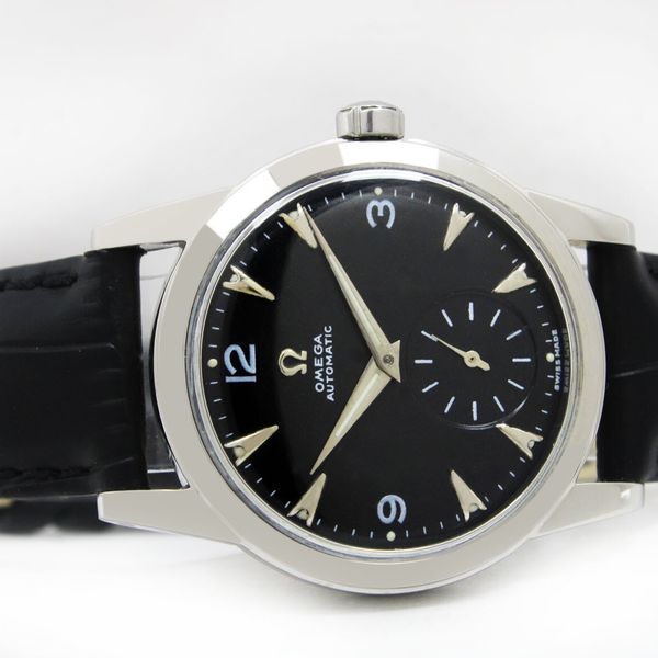Vintage Omega Seamaster Sub Second Bumper Black Dial 34mm Men Watch C ...