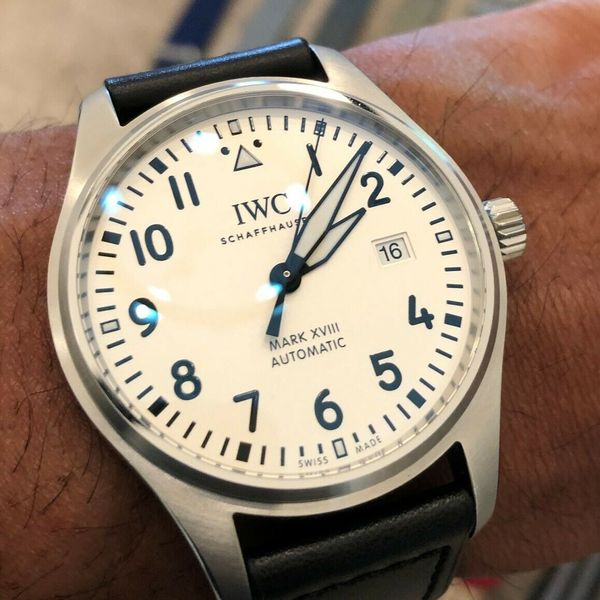 IWC Pilot Mark XVIII Men's White Dial - IW327002 - *With tons of extras ...