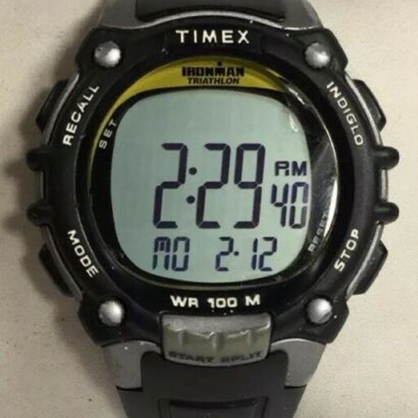 Men Timex Ironman Triathlon Watch 131 Flix Technology Indiglo Black ...