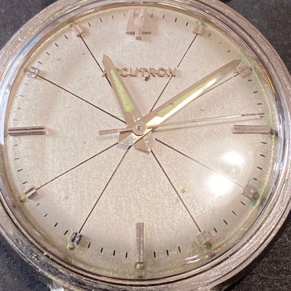 Vintage Bulova Accutron M7 Mens Watch Silver Tone 1-548767 Works But ...