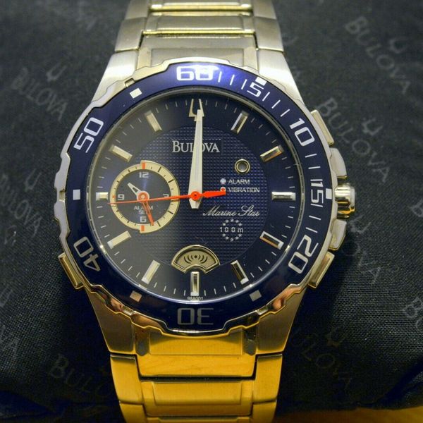 Bulova Mens Marine Star C877588 Alarm Watch | WatchCharts Marketplace