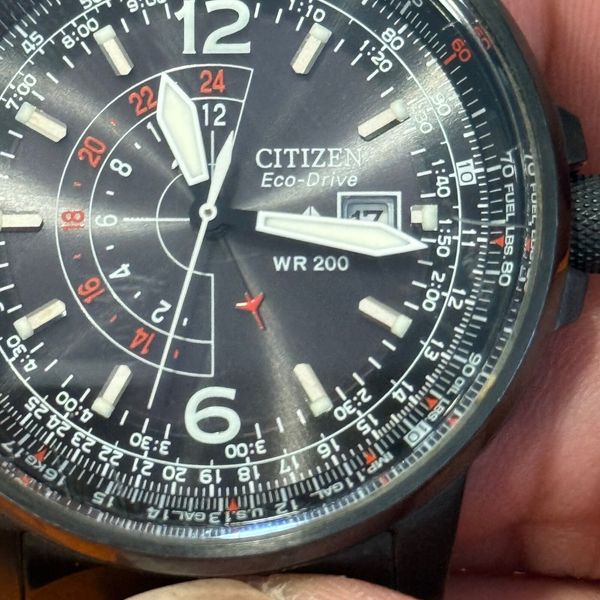 Citizen Men's Eco-Drive Promaster Air Nighthawk Pilot PVD Black Watch ...
