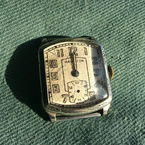 VINTAGE 987 HAMILTON WADSWORTH ART DECO WATCH - 14k GOLD FILLED - 1928 ...