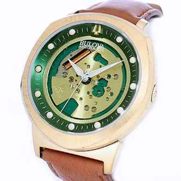 Fujiya Free Shipping Bulova bulova Accutron 2 Accutron Skeleton 97A-110 ...