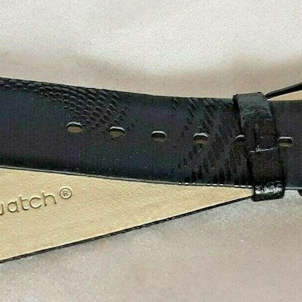 Swatch watch band Swatch Skin Bearskin SFB129 Black | WatchCharts